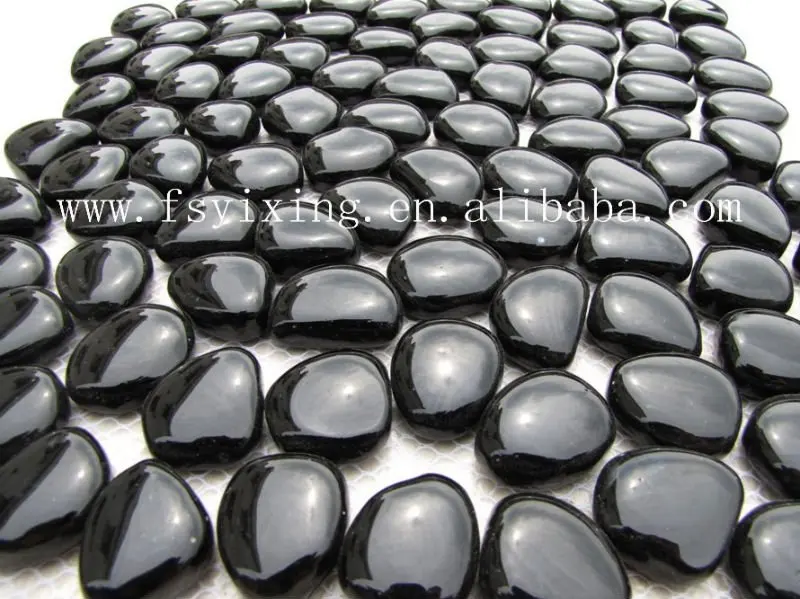 PG05 Various size multi color decorative glass pebbles garden paving ...