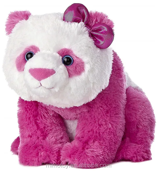 Astm Test Pretty Pink Girl Plush Toy Panda Teddy Bear Doll With Clothes ...