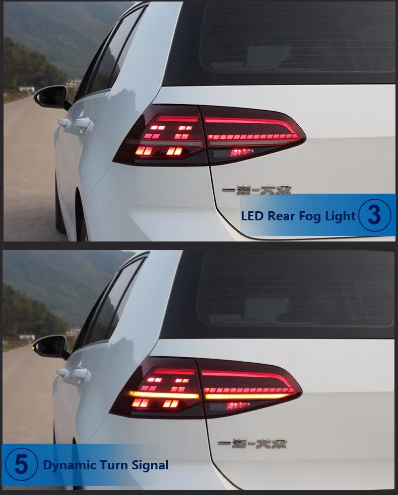 Vw Golf 7 Mk7 Led Rear Tail Lights Vw Golf 7.5 Mk7.5 Led Tail Light ...