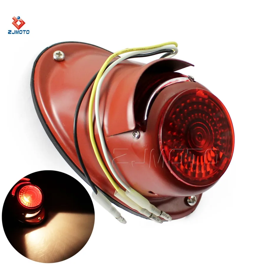 Motorcycle Taillight R75 Rear Fender Light 12v Chromed Red R75/ks750 ...