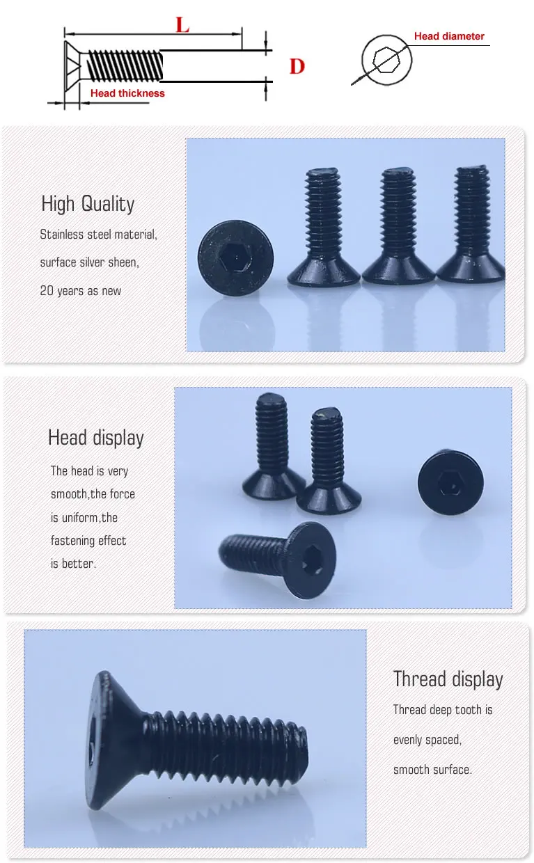 Din7991 Inner Hexagon Socket Head Wholesale Screws Stainless Steel Torx ...