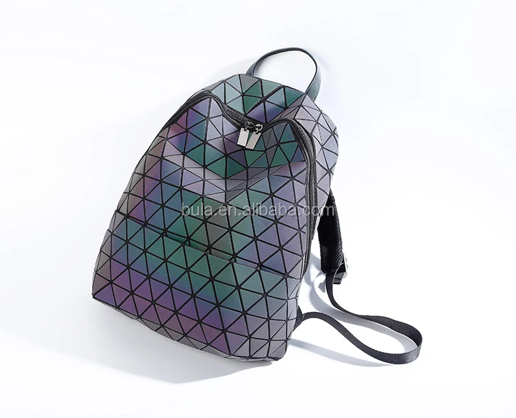 Geometric Bag Fashion Laptop Geometry Backpack Luminous Drawstring ...
