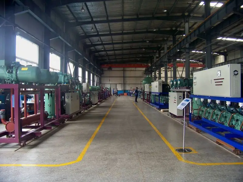 R404a parallel screw compressor chillers for frozen food storage ...