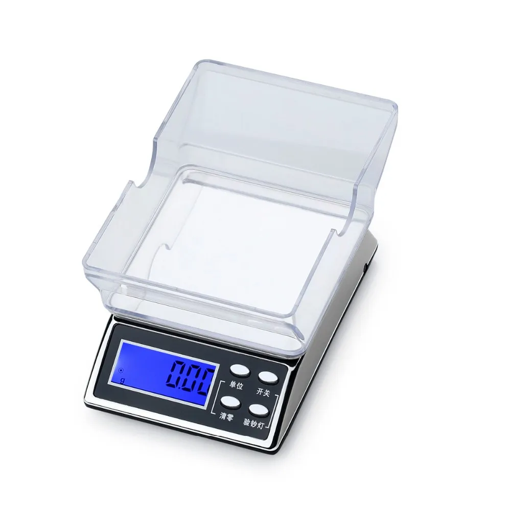 CX-168 1kg/0.1g Blue Backlit Digital Portable Weighing Scale