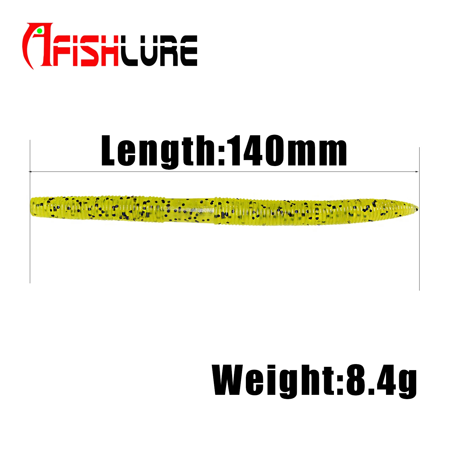 Fishing Lure Straight Tail Soft Worm 8.4g 140mm Plastic Senko Worm ...