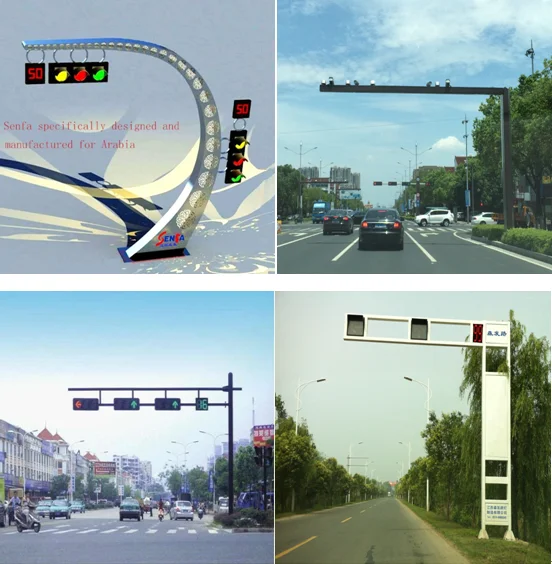 Hot Dip Galvanized Tube Steel Traffic Signal Light Pole - Buy Traffic ...