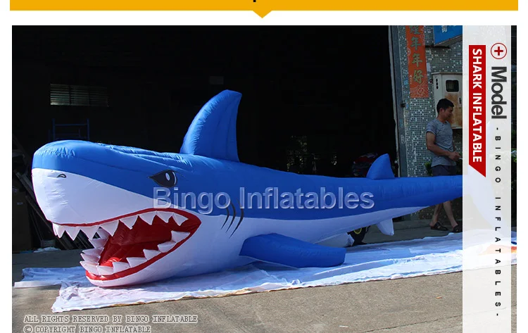 10ft Long Inflatable Shark Fish Balloon for Aquarium Decoration