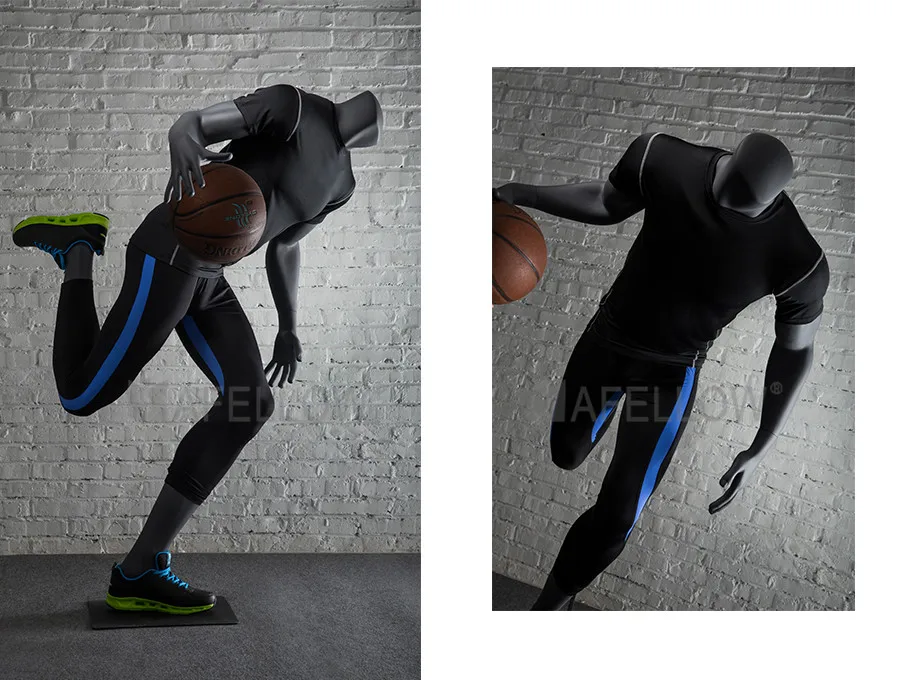 Ni-3 Fiberglass Headless Full Body Male Basketball Jumping Sports ...