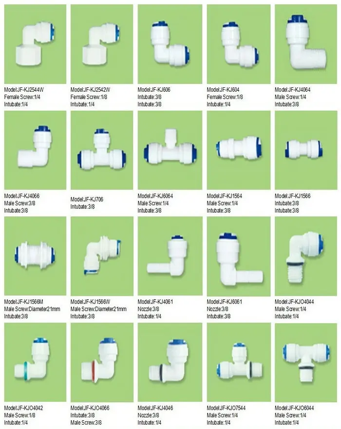 Water Filter Parts Type Plastic 1/4" Quick Connector Plastic Tee ...