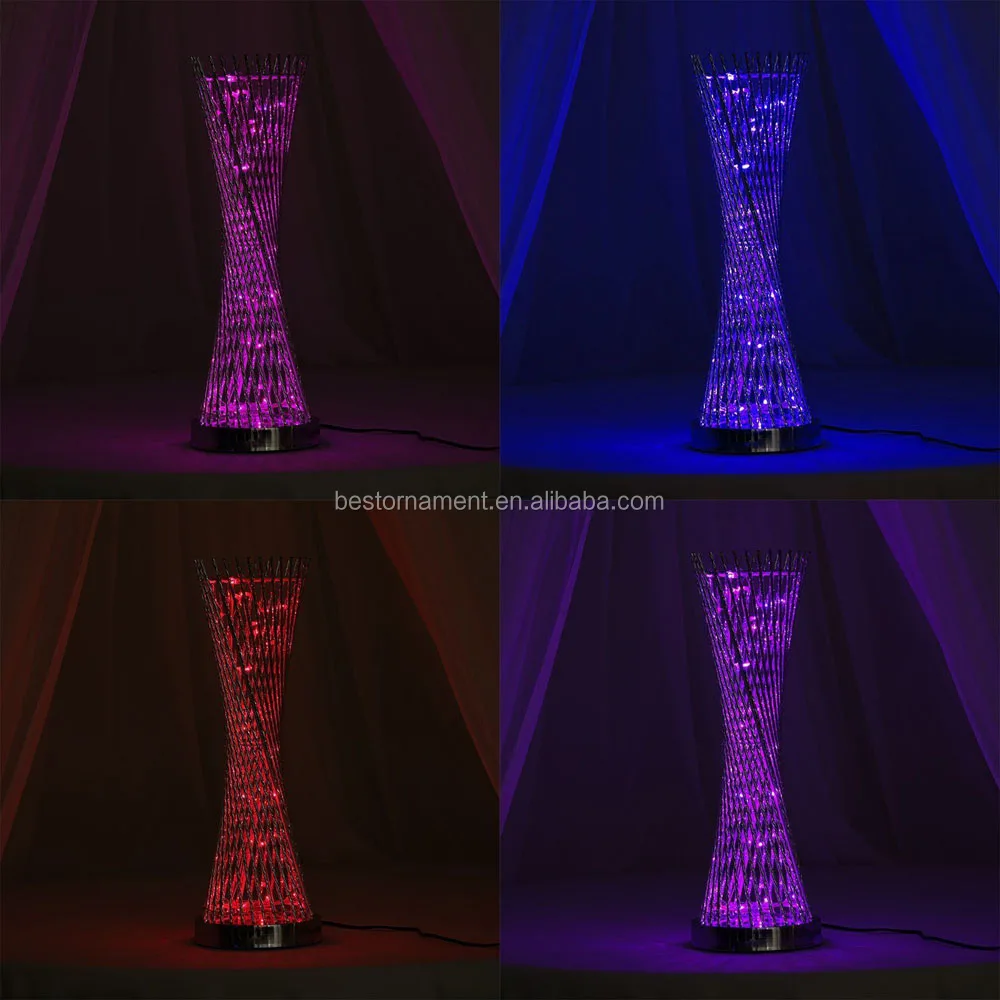 24" Tall LED Lights Spiral Tower Centerpiece for Weddings