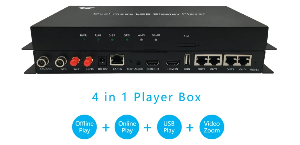 Hd-a4 Hd-a5 4 In 1 Player Huidu A4 A5 Led Full Color Display Control ...