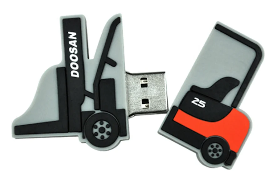 3D Forklift Truck Shape USB Flash Drive - Customizable
