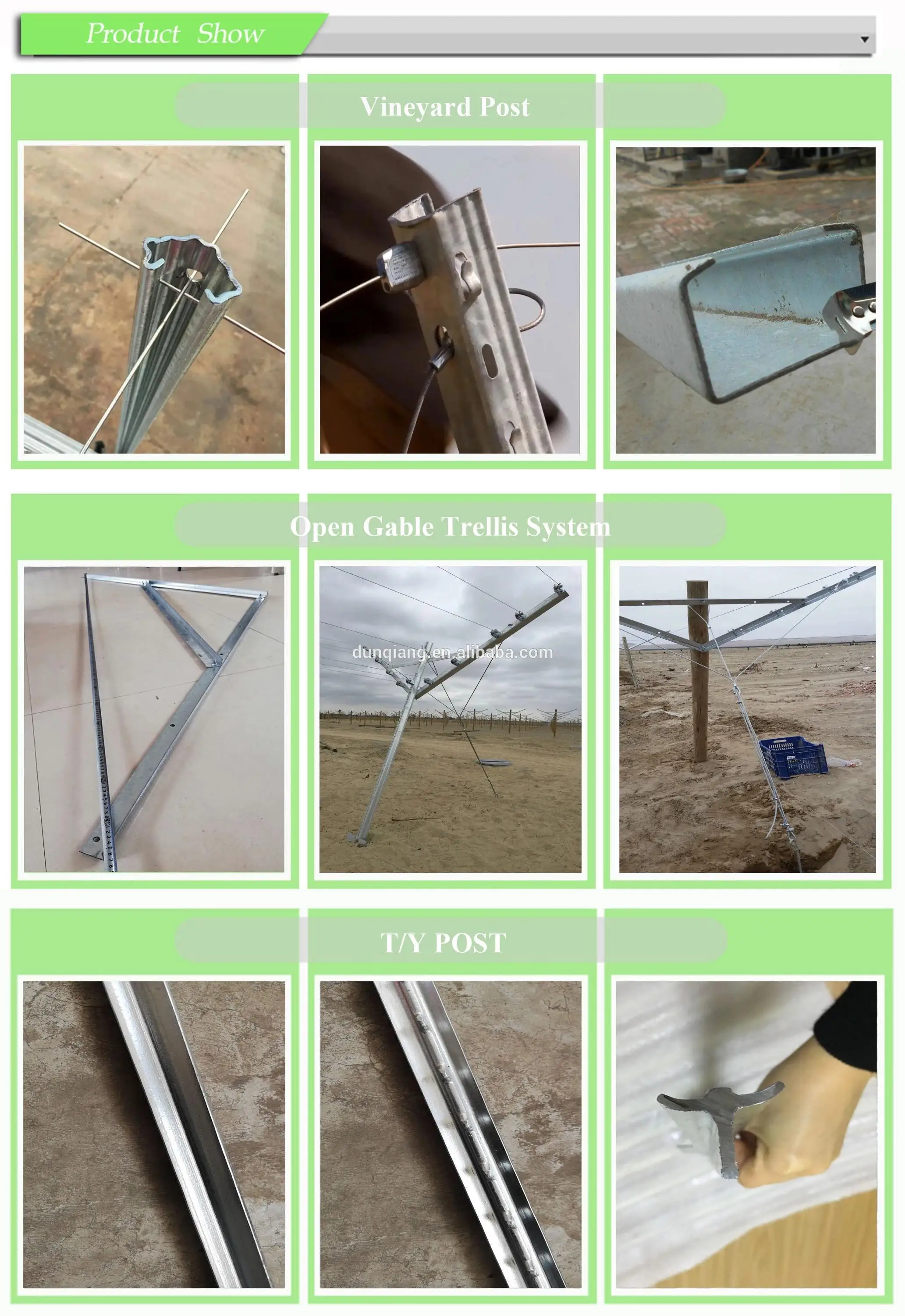 Galvanized Steel Vineyard Trellis Post/u Shape Grape Post To Support ...