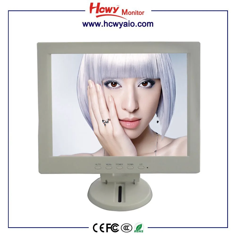 10inch 4:3 Lcd Monitor White With Vga Pos Pc Monitor Dc12v - Buy Mini ...