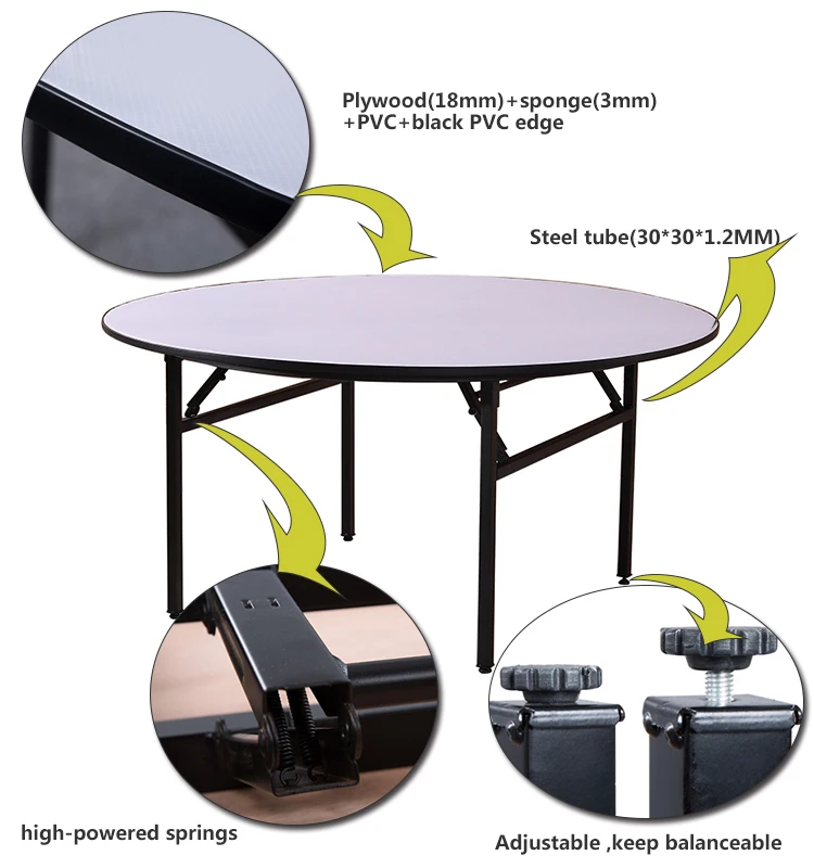 8 People Round Folding Tables For Banquet - Buy 8 People Round Folding ...