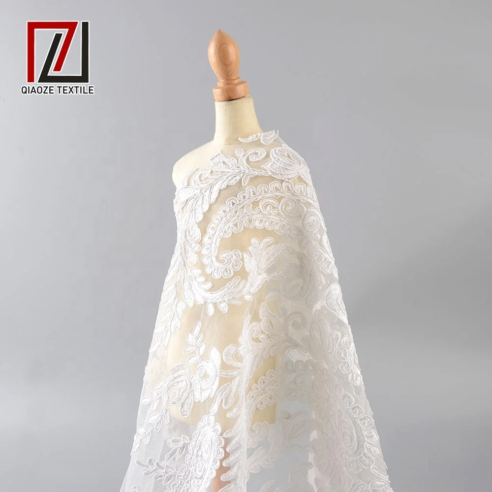 White Net Lace Fabric Wholesale High Quality African Lace Embroidery ...