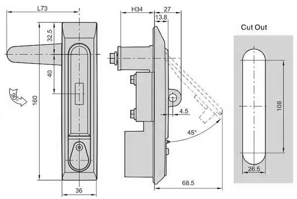 Secure Your Electrical Cabinets with FS2421 Swing Handle Locks