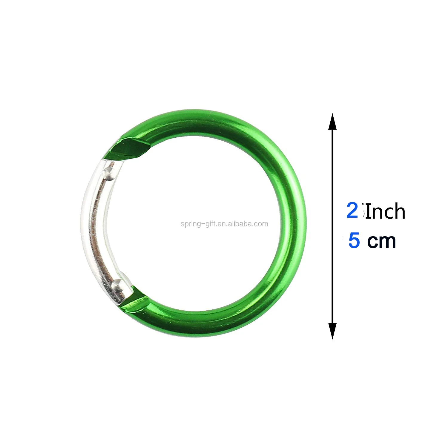 2 Inch Round Shape Jewelry Hooks Key Ring Aluminium Circular Carabiner ...