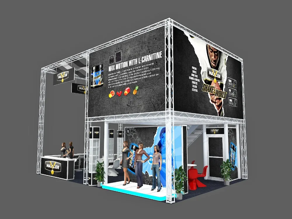 Double Deck Exhibition Booth,Custom Two Storey Exhibition Booth Design ...