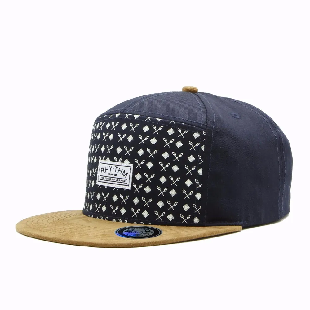 Wholesale 5 Panel Camp Cap And Hat/blank Flat Brim 5 Panel Snapback Hat ...