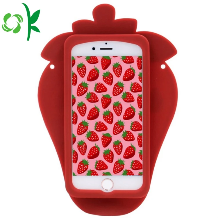 Oem Cute Fruit Shape Strawberry Silicone Phone Case For 6 6s - Buy ...