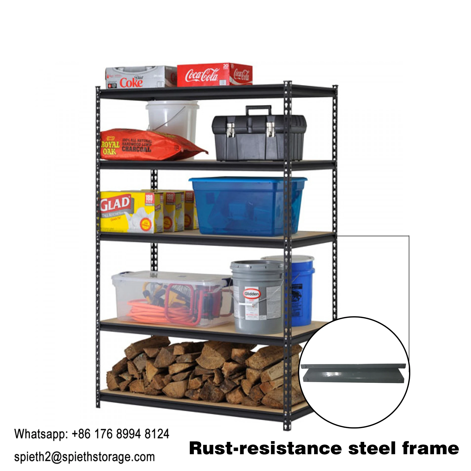 5 Tiers Z Beam Heavy Duty Boltless Metal Rack Shelf - Buy Metal Rack ...