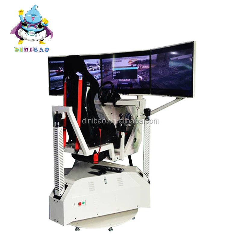 360 Degree Rotating Dynamic Simulator 6 Dof 3 Screen Motion Car Racing ...