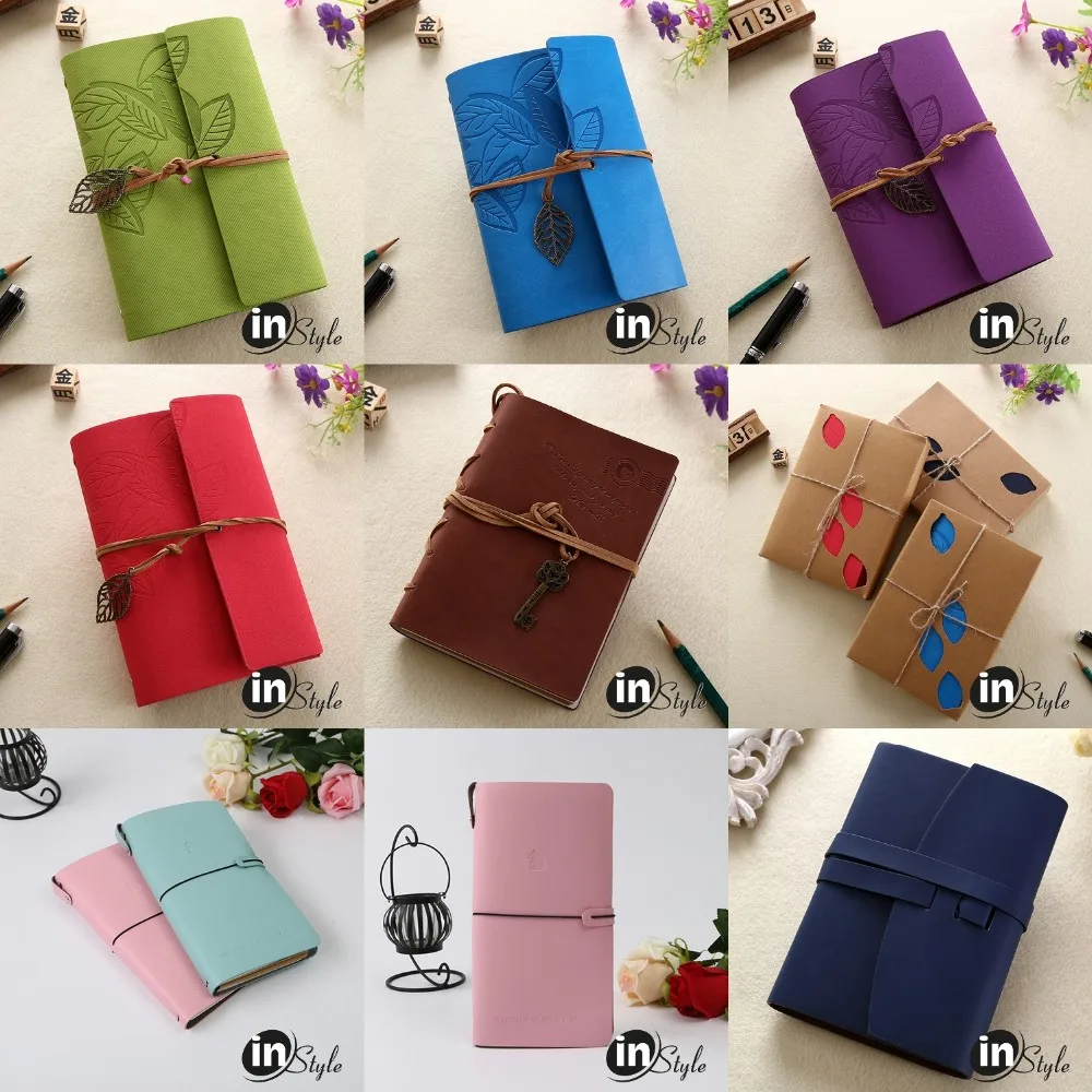 Custom Printed Leather Planner With 7 Ring Binder Clips And Inserts ...