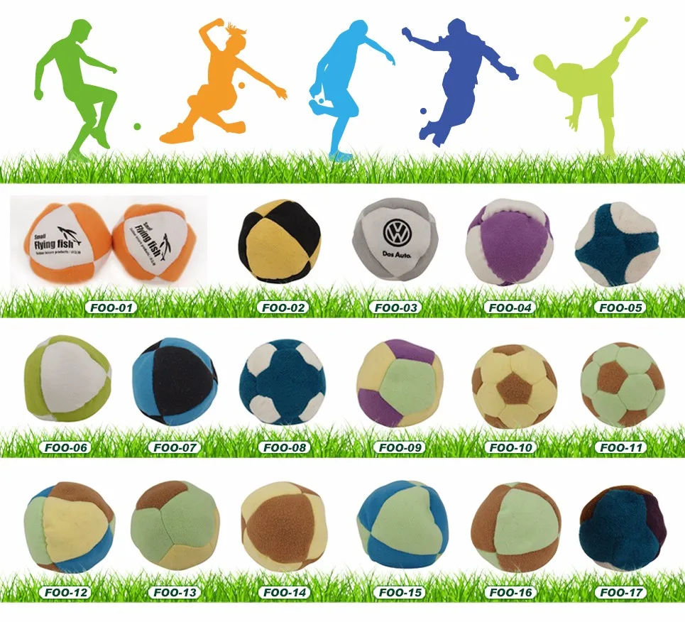 Artificial Suede Hacky Sacks 8 Panels Footbag In Good Quality - Buy 8 ...