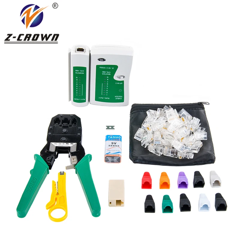 Network Tools set kits accessories with rj45 cable tester Crimping Tool ...