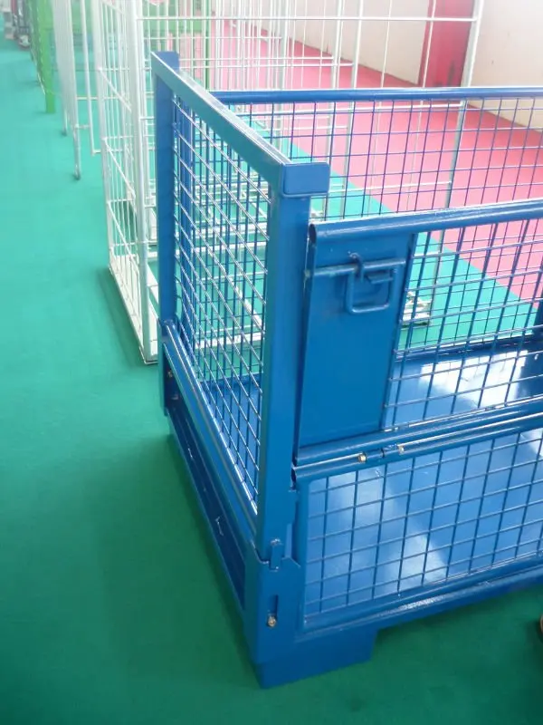 Wire Mesh Crate With Cover(stillage Container) - Buy Stackable Crates ...