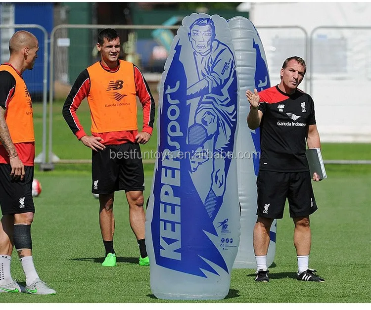 High Strength Plastic Inflatable Soccer Dummy Folding Football Training ...