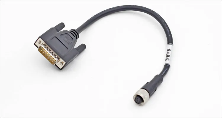 M12 8pin To Db15 Connector M12 12pin To D-sub15 17pin To Db15 Cable ...