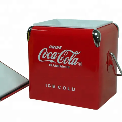 Retro Metal Coolers Ice Cooler Box Food Storage Ice Box - Buy New Coke ...