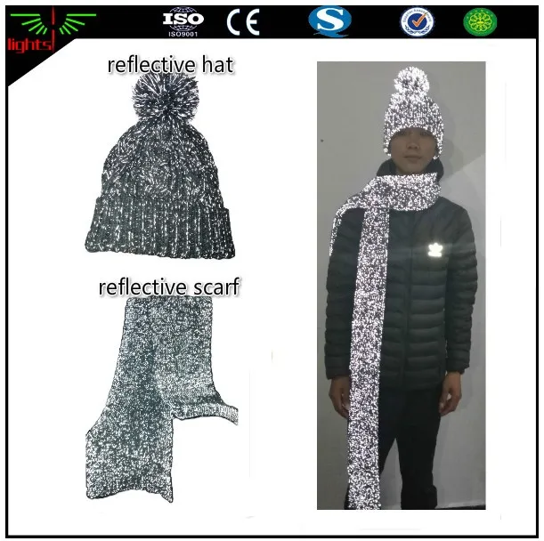 Wholesale Reflective Luminous Knitted Cashmere Winter Scarf Shawl ...