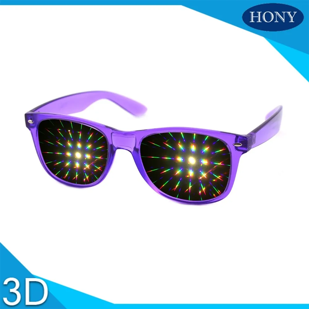 Ultimate Diffraction Glasses - 3d Prism Effect Edm Rainbow Kaleidoscope Style Rave Sunglasses ...