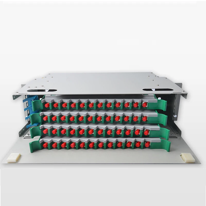 Ftth 19 Inch 72 96 144 Port Fiber Optic Odf Patch Panel With Fc Pc ...