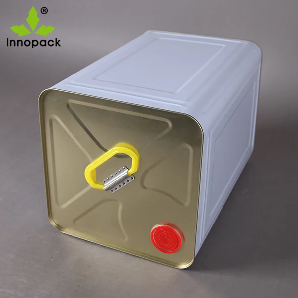 Large Capacity Square Metal Tin Cans 18 Liter With Handle And Lid - Buy ...