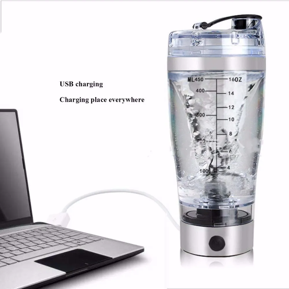450ml Rechargeable Portable Protein Shake Electric Complex Gold Vortex ...