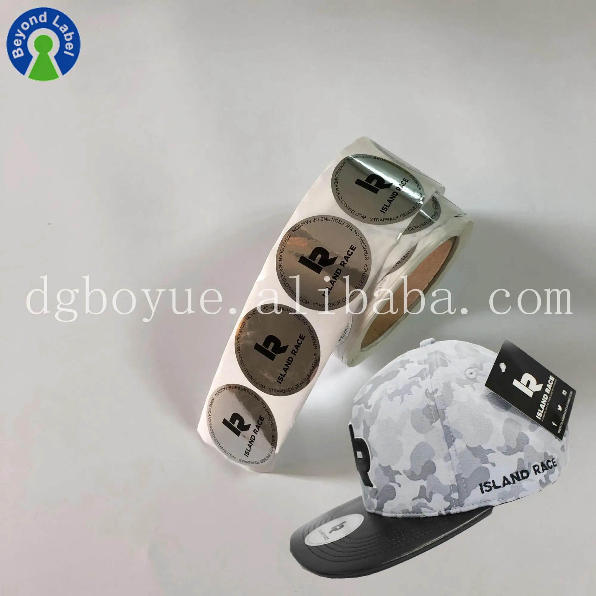 Custom Hat Stickers Adhesive Printing Vinyl Snapback Labels - Buy ...