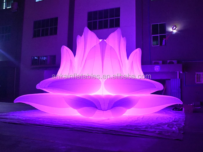 Beautiful Colorful Led Lighting Inflatable Lotus Flowers Giant ...