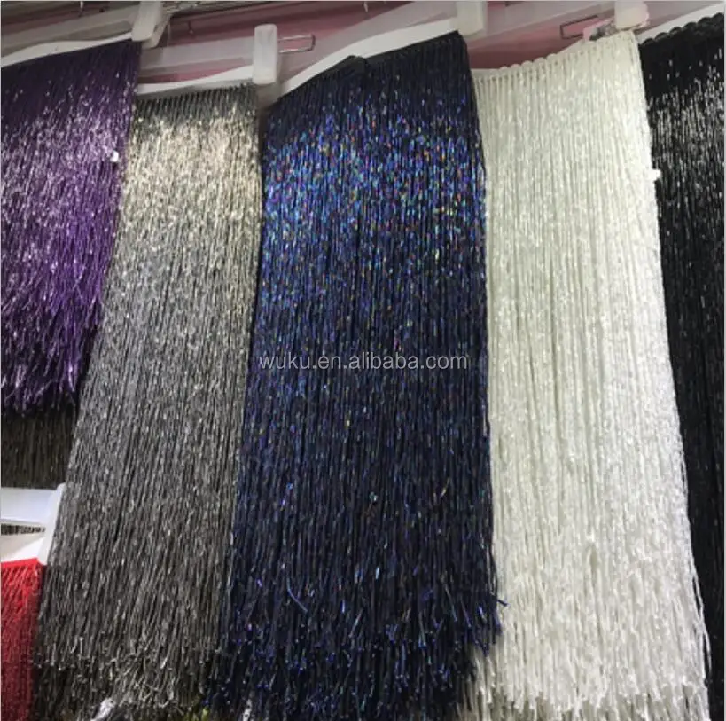 50 cm with Bugle Beads Fringe Tassel Decorative Trims in White| Alibaba.com