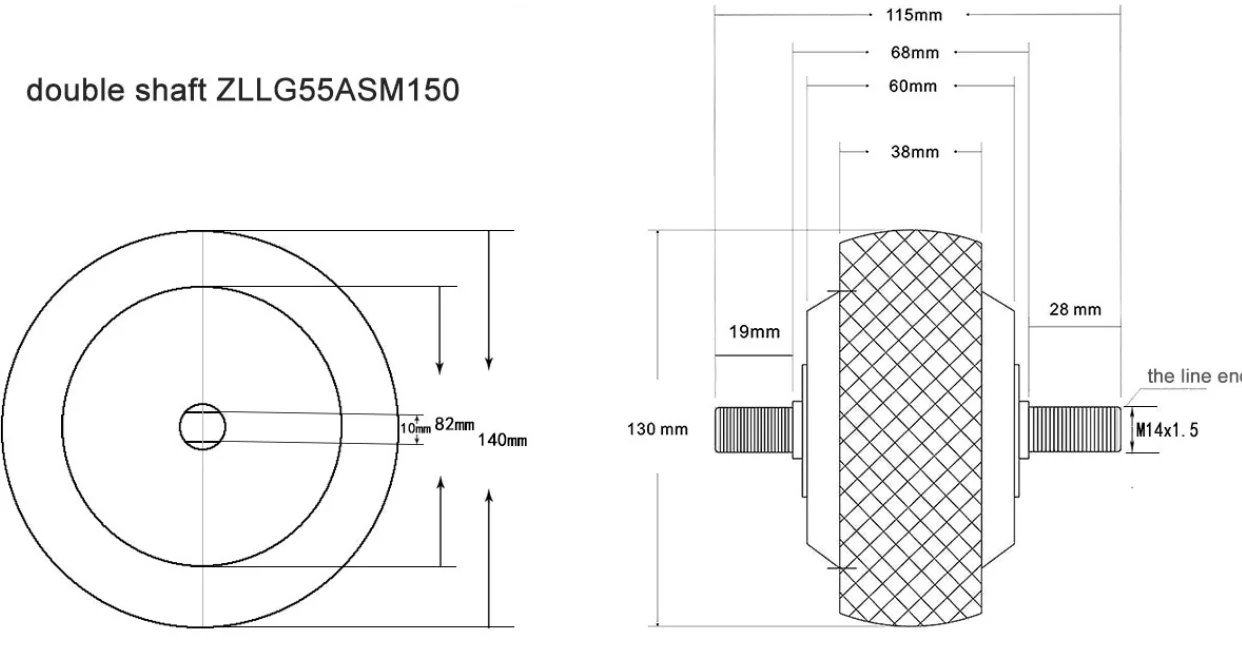 Zltech 5.5inch Hub Motor 24v 150w 400rpm 60kg Agv Load Electric Hub ...