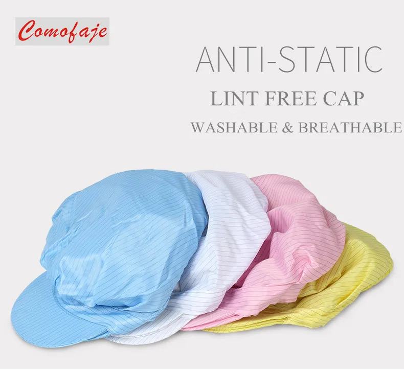 Anti-static Hat For Cleanroom Lint Free Esd Work Cap Manufacturer - Buy ...
