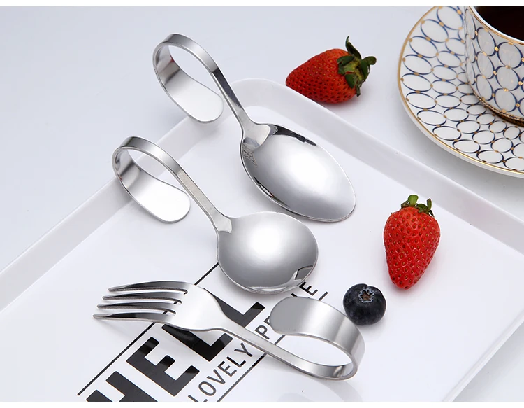 Stainless Steel Appetizer Bent Handle Coffee Spoon