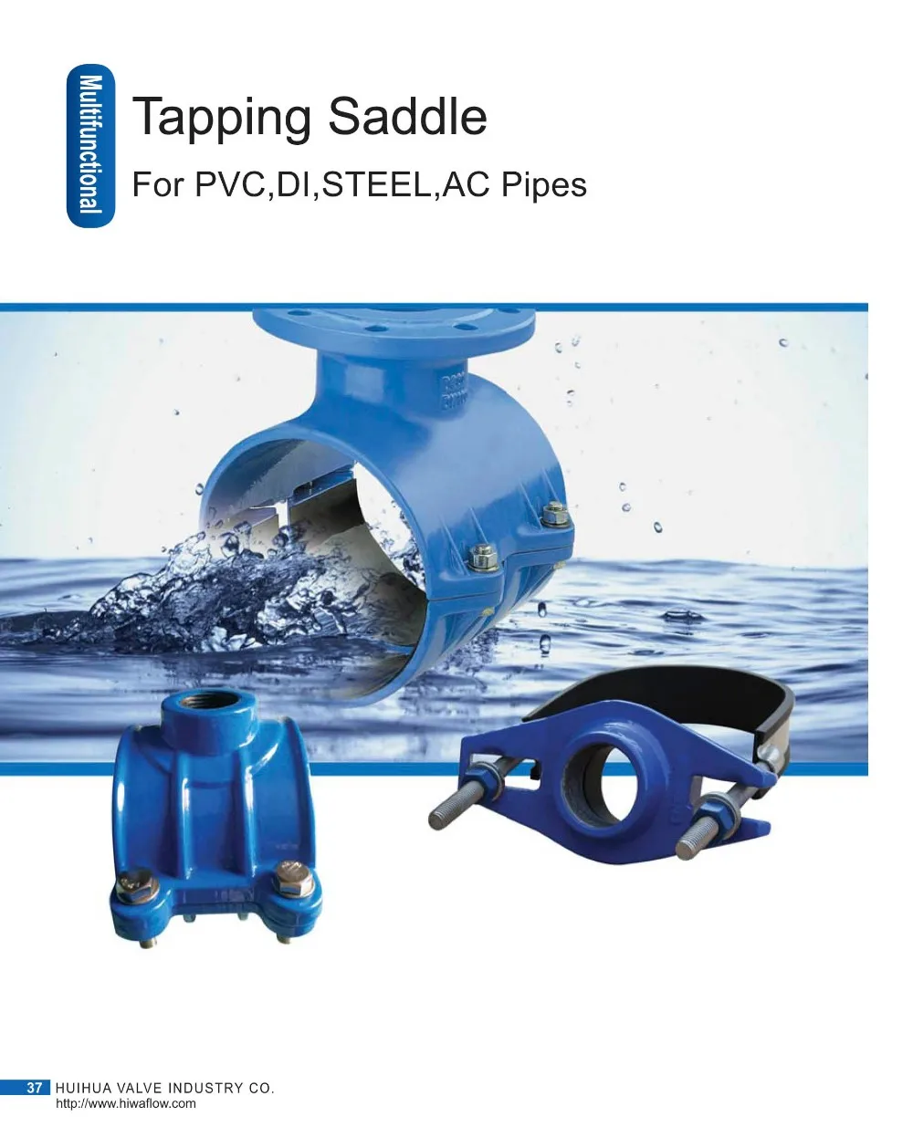 Di Ductile Cast Iron Saddle Clamp Tapping_saddle_for_pvc/pe Pipe ...