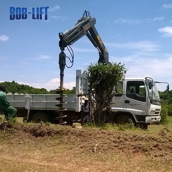 China Machine 4ton Truck Mounted Earth Auger For Sale - Buy Earth Auger ...