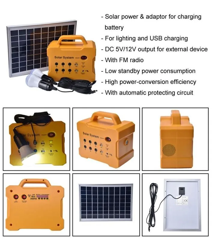 Mini Solar Kits System Home Light Sysrem With 10w - Buy 10w Solar Kits ...