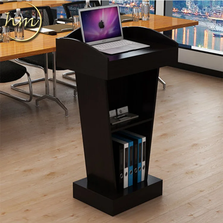 Modern Wooden Church Pulpit Lectern with Adjustable Features - OEM