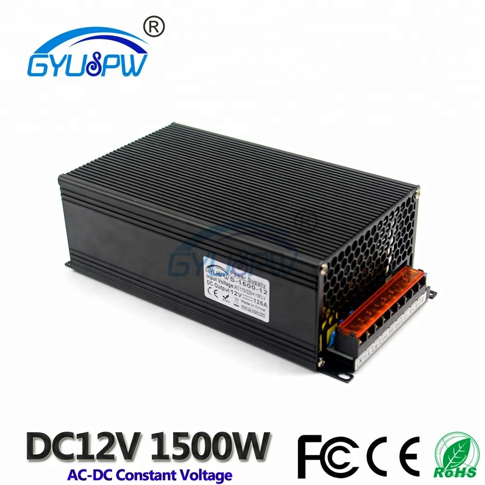 Universal Dc 12v Power Supply Switching 125a 1500w Driver Transformers 110v 220v Ac To Dc12v ...